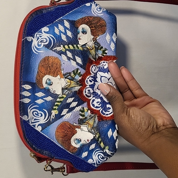 Disney | Bags | Alice In Wonderland Disney Red Queen Mad Hatter Leather ...